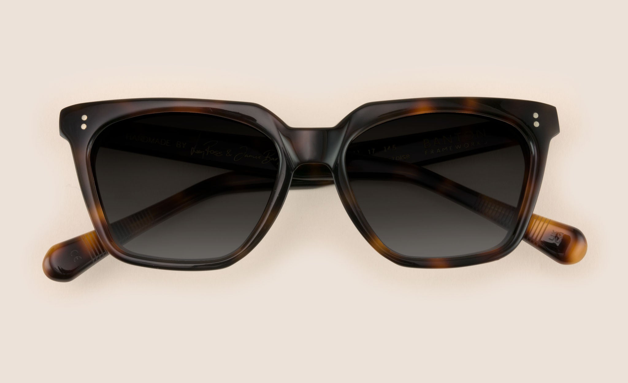 Angular tortoise acetate sunglasses frame | Banton Frameworks