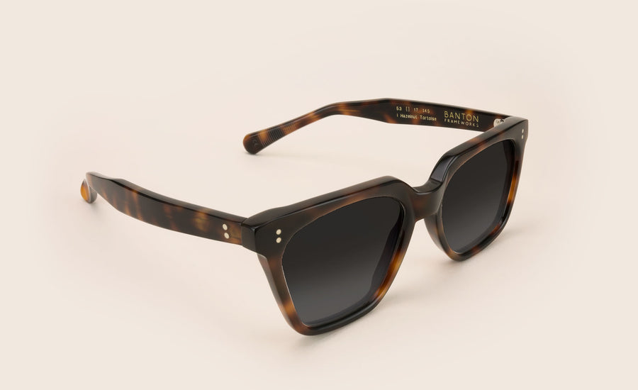 Angular tortoise acetate sunglasses frame | Banton Frameworks