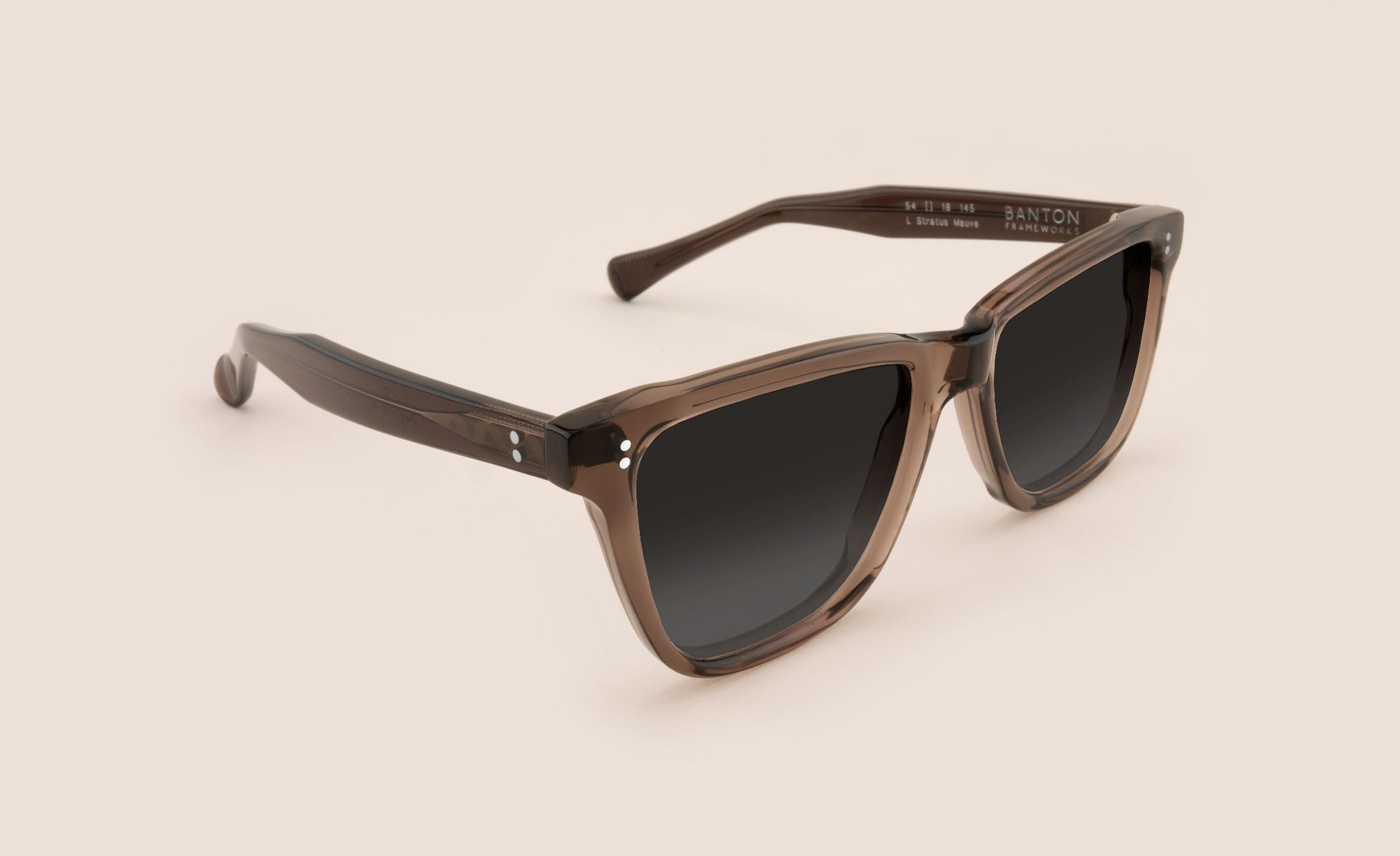 Rectangular Gradient Purple Transparent Sunglasses | Banton Frameworks