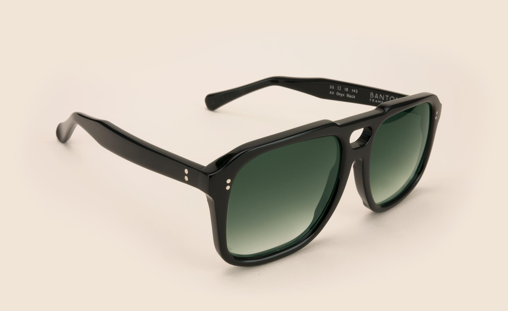 Black acetate Aviator sunglasses | Banton Frameworks
