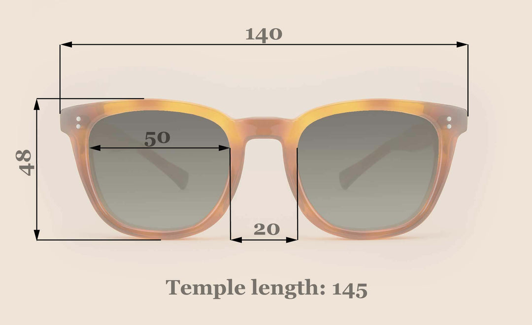 Large amber coloured sunglasses frame | Linea B | Banton Frameworks