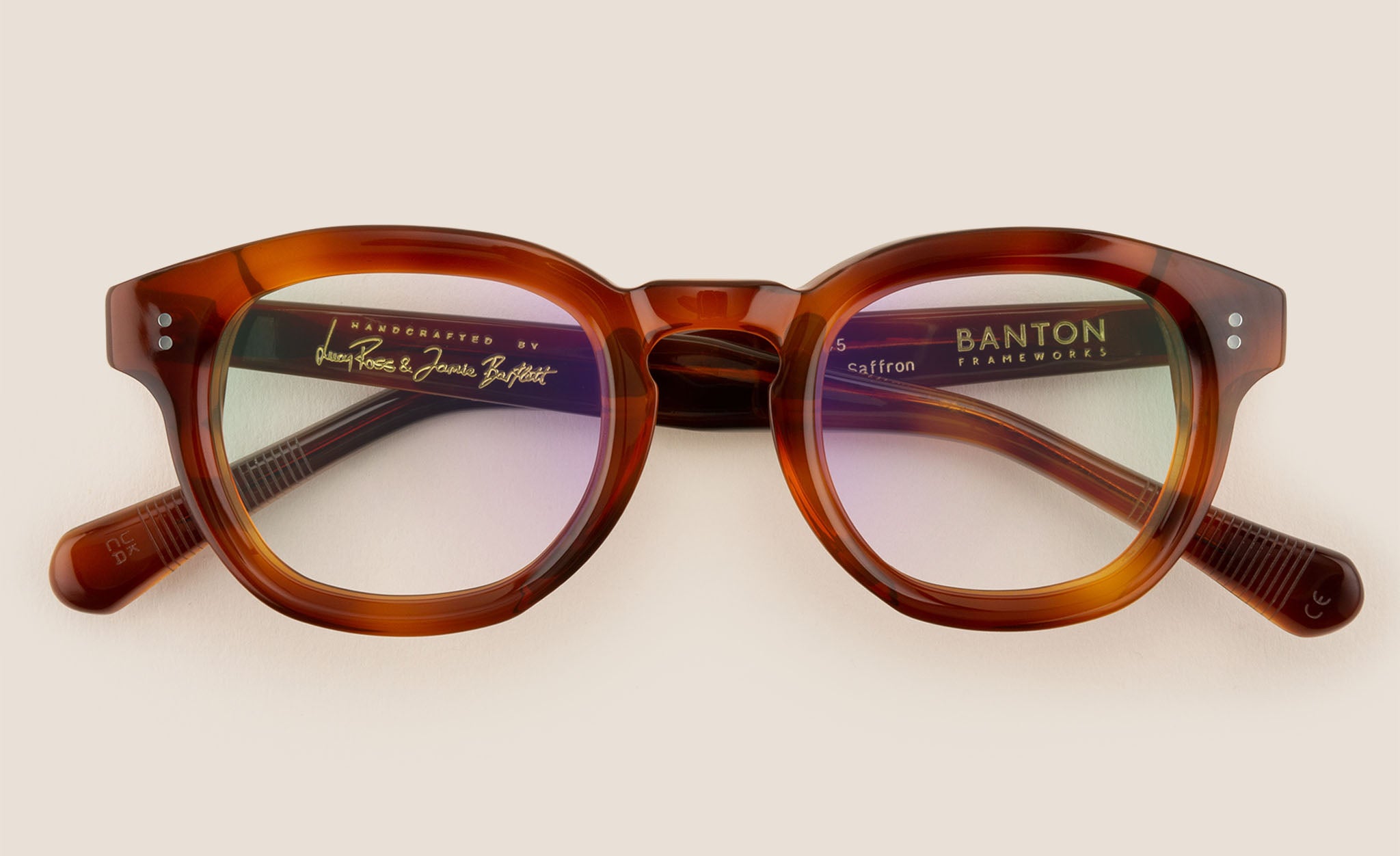 Amber '50s Style Oval Glasses | Banton Frameworks