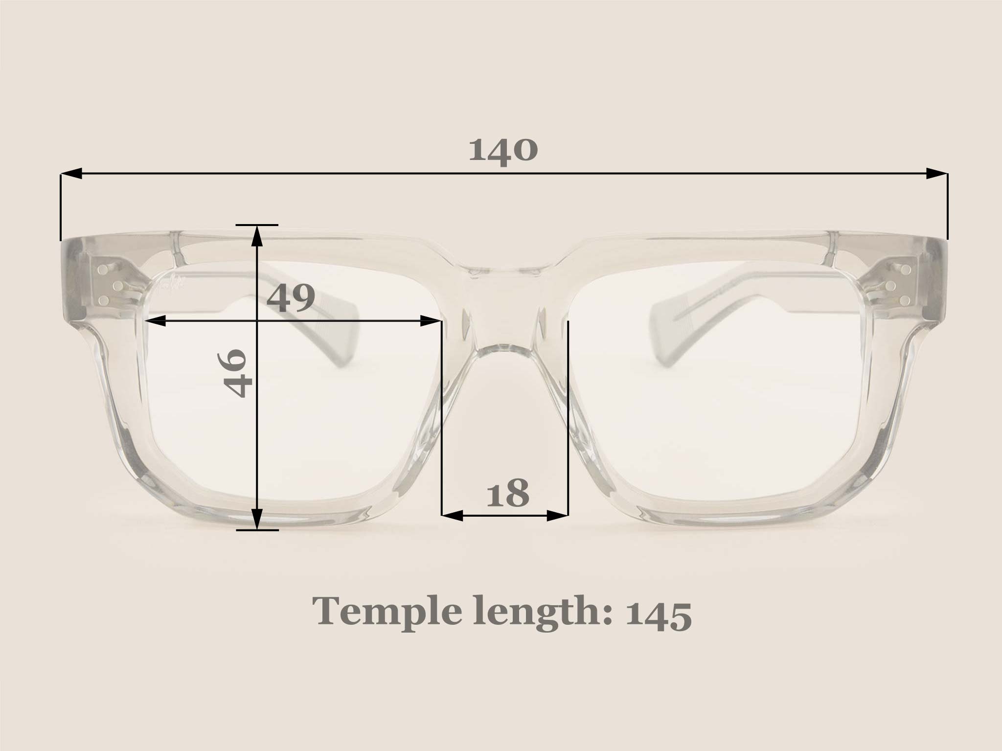 Transparent Crystal Thick Rectangular Glasses | Banton Frameworks